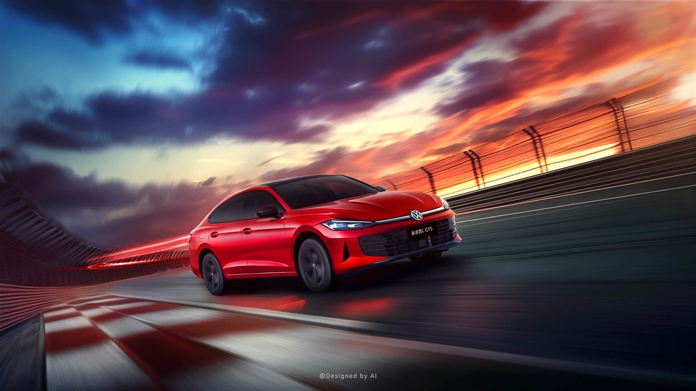 Imágenes de renderizado adicionales del nuevo Volkswagen Lamando L GTS con potente motor 2.0T ...