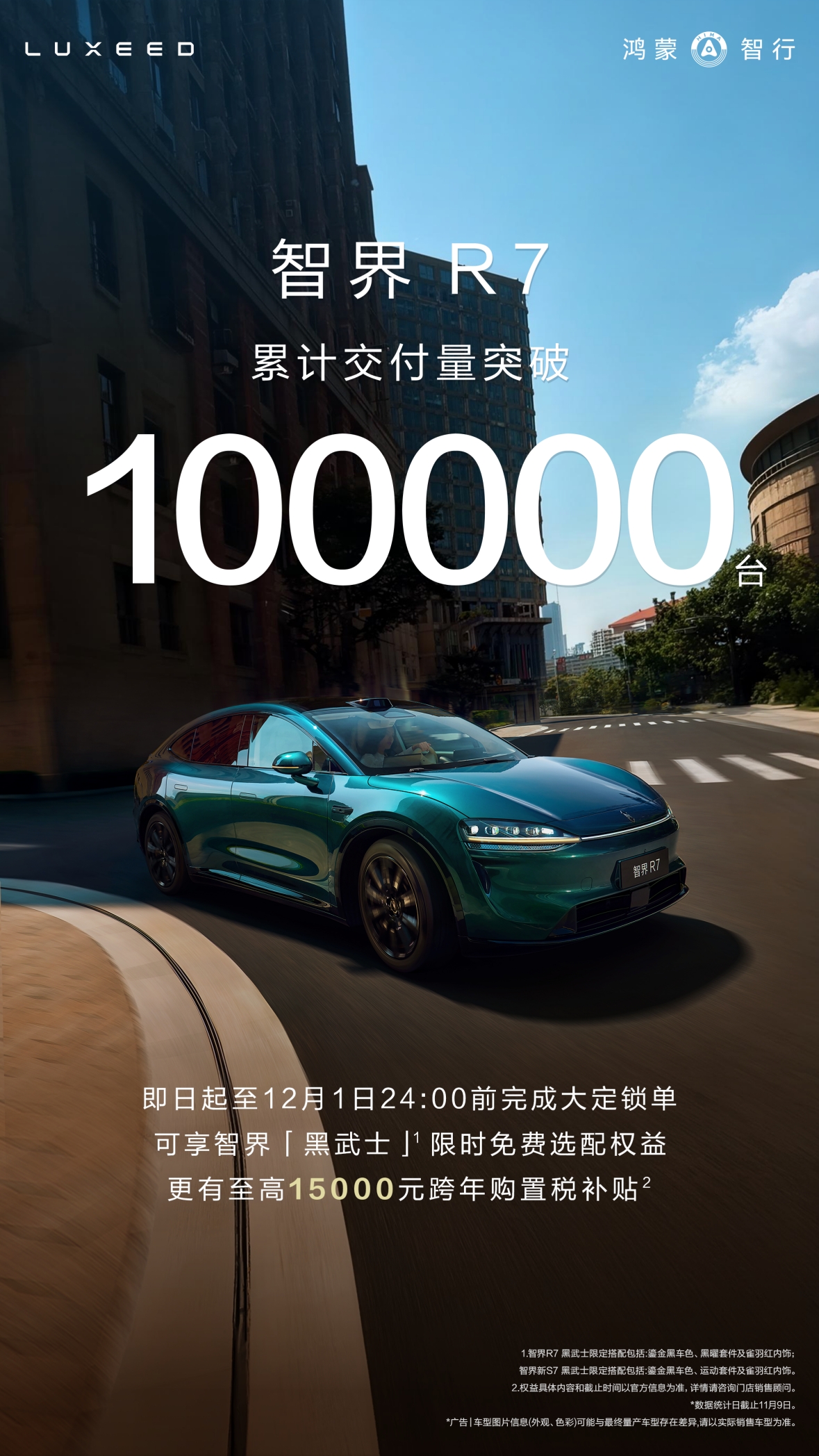 口碑销量交付三跃升，智界R7累计交付破10万台实现突破 | BitAuto